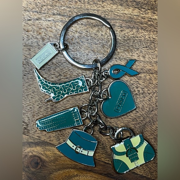 Coach | Bags | Coach Teal Awareness Ribbon Bag Charm W6 Charms | Poshmark